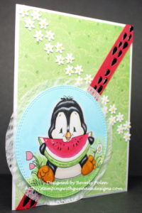 Whimsy Penguin Loves Watermelon | Stamping With Guneaux Designs